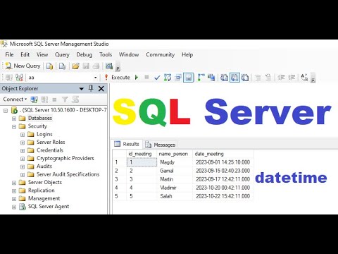 How to create a table containing field datetime and insert data(PM-AM) into it in SQL server