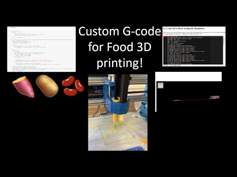 Writing custom G-Code using Python for 3D printing with Food!