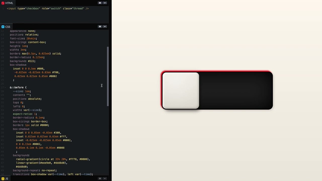 Creating a toggle from a checkbox in CSS