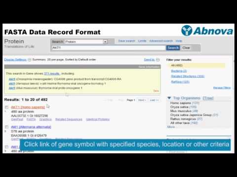 FASTA Data Record Format