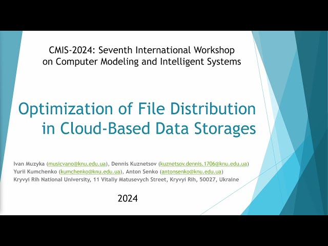 Optimizing File Distribution in Cloud-Based Data Storage: Insights from CMIS-2024 | Galaxy.ai