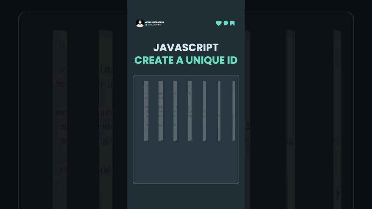 Javascript create unique id