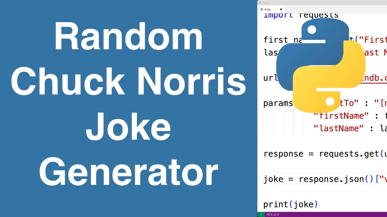 Random Chuck Norris Joke Generator | Python Example