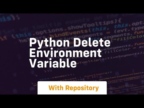 python delete environment variable