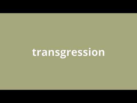 what is the meaning of transgression