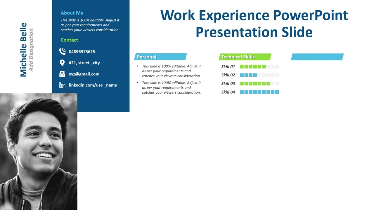 Work Experience PowerPoint Presentation Slide | Kridha Graphics
