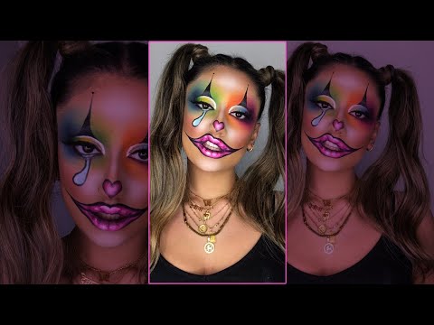 CUTE CLOWN MAKEUP Tutorial [Easy, Last-Minute D.I.Y. Clown Costume Hack] #shorts