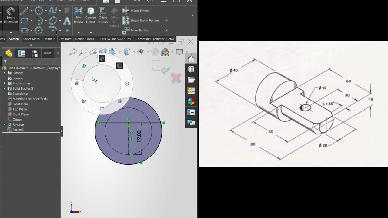 SolidWorks Tutorial: From Sketch to Finished Part
