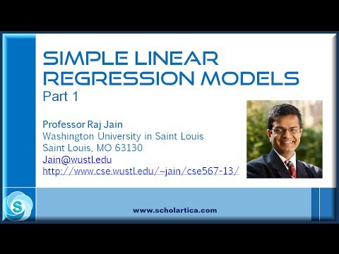 Simple Linear Regression Models: Part 1