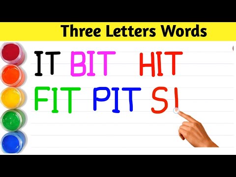 sounds of " I " | three letter words (IT, BIT, HIT, FIT, PIT, SIT) at word family | phonics for kids