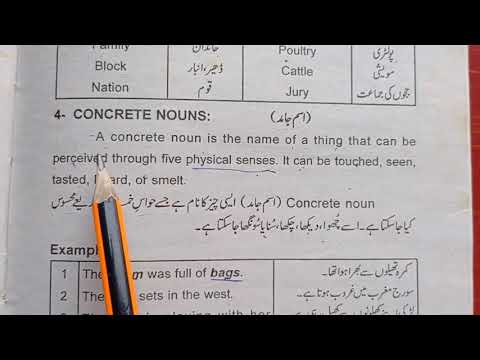 Learn About Concrete Noun With Examples•Concrete Noun ki Tareef•Learn About Easy English Grammar