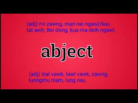 Abject Meaning In English Ngawn Dictionary Abject