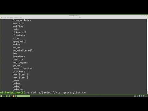 Linux Command Line (40) sed pt1
