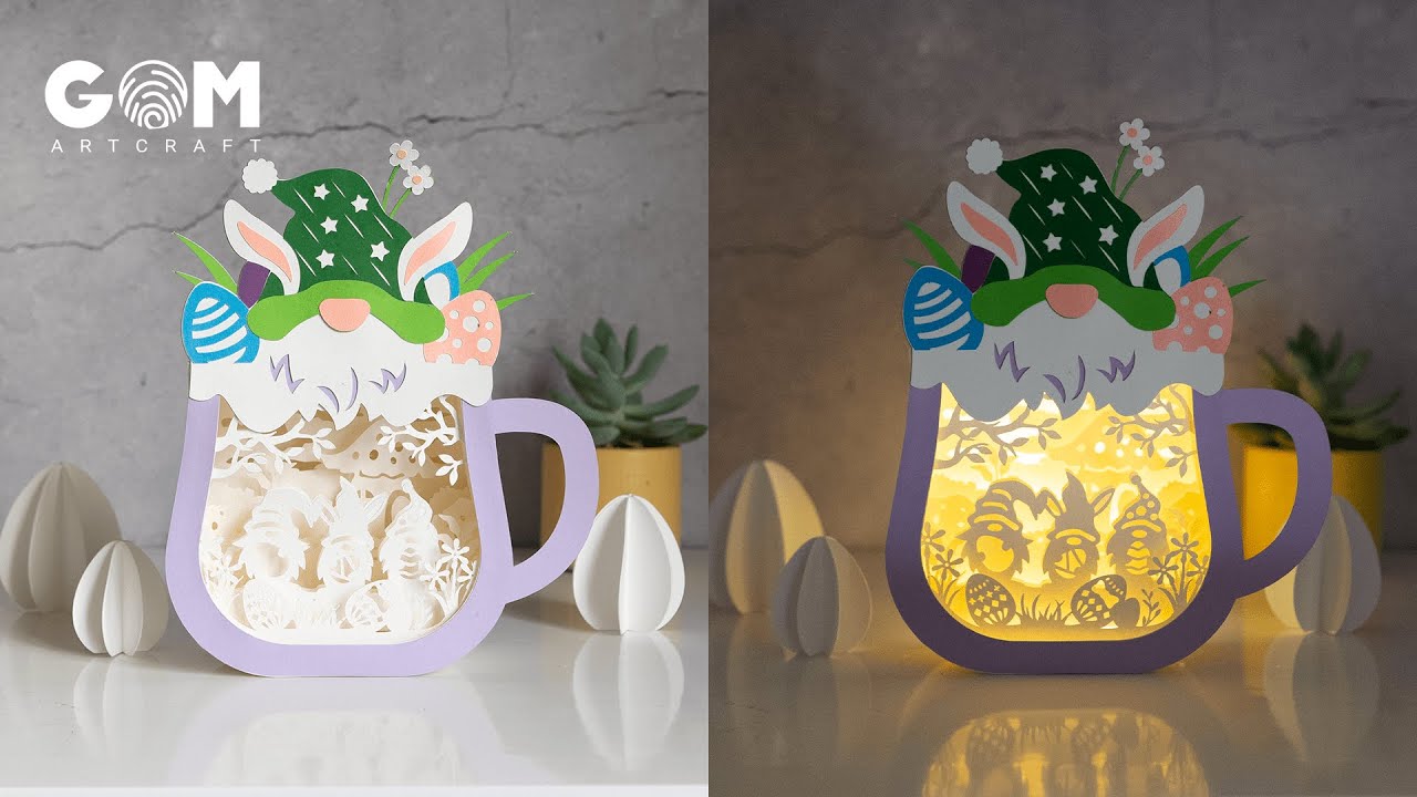 How to Make a Easter Gnome 3 Shadow Box