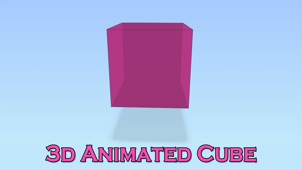 Learn css animation | css tutorial | Learn html and css | Rotating 3d Cube