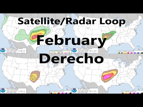 February 26 Southern Plains Derecho Satellite/Radar Loop (Includes February 27)
