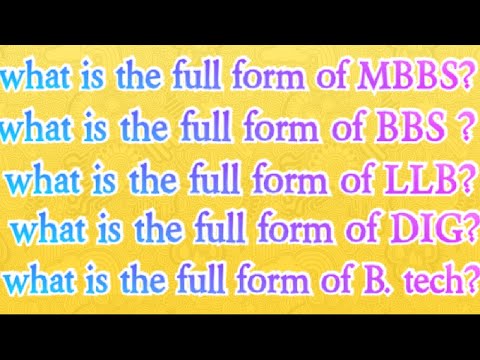 what is the full form of MBBS?/LLB/BBS/IG/DIG.