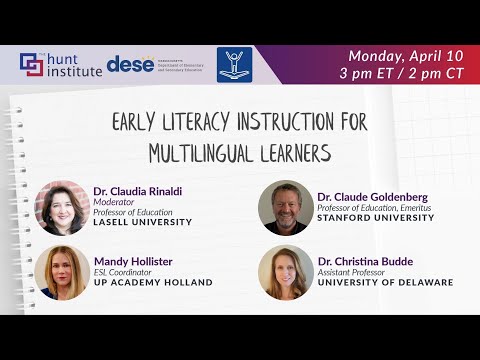 Equity through Early Literacy Webinar Series: Early Literacy Instruction for Multilingual Learners