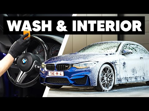 Cleaning a BMW M4 - Wash & Interior Detail ASMR