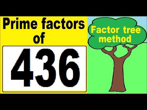 Prime factors of 436. Prime factors decomposition of 436. Factor tree method.