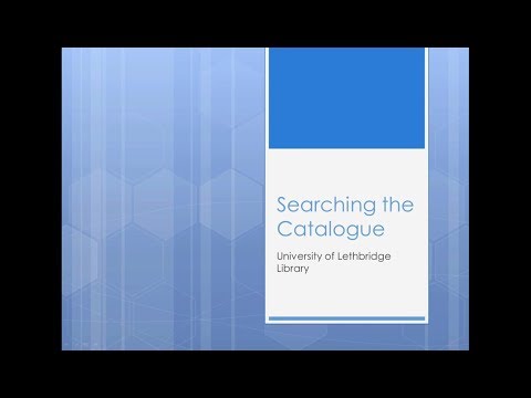 Searching the Catalogue