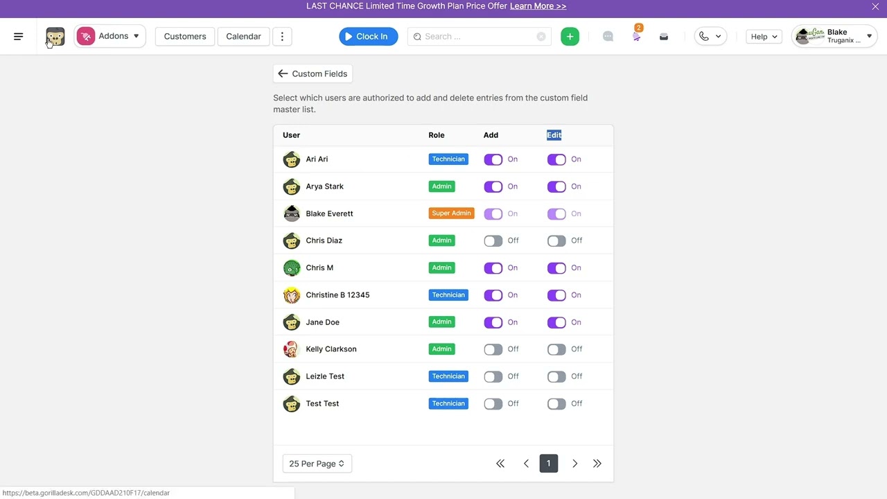 GorillaDesk Custom Fields