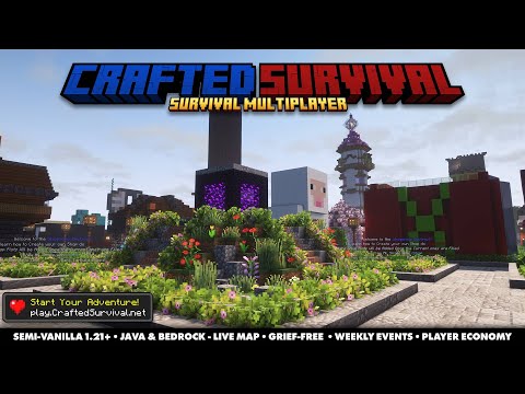 Crafted Survival SMP (1.21.7/US) - The #1 Minecraft server's details, IP, vote link, and more