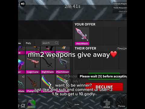 mm2 giveaway ☺️😊// #roblox #short #mm2 #mm2giveaway #giveaway #robloxgamer #robloxgames #fyp