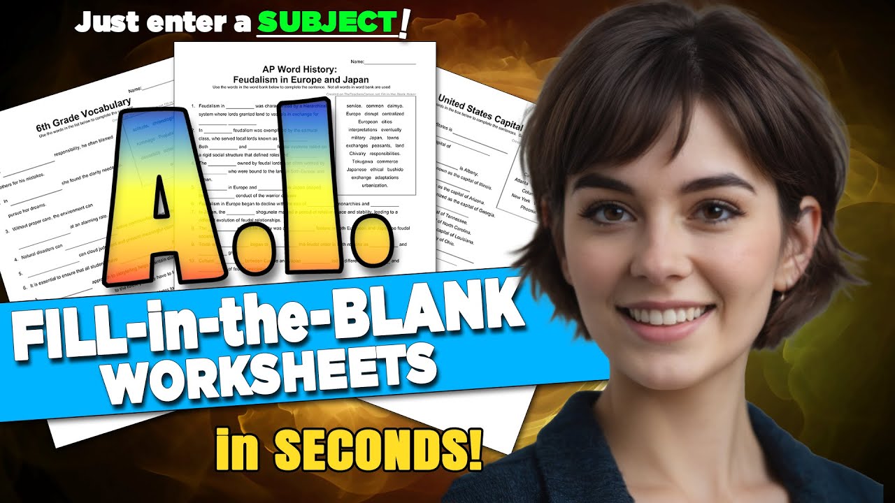 How to make Fill-in-the-Blank Worksheets using A.I.