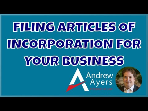 Filing Articles of Incorporation for Your Business