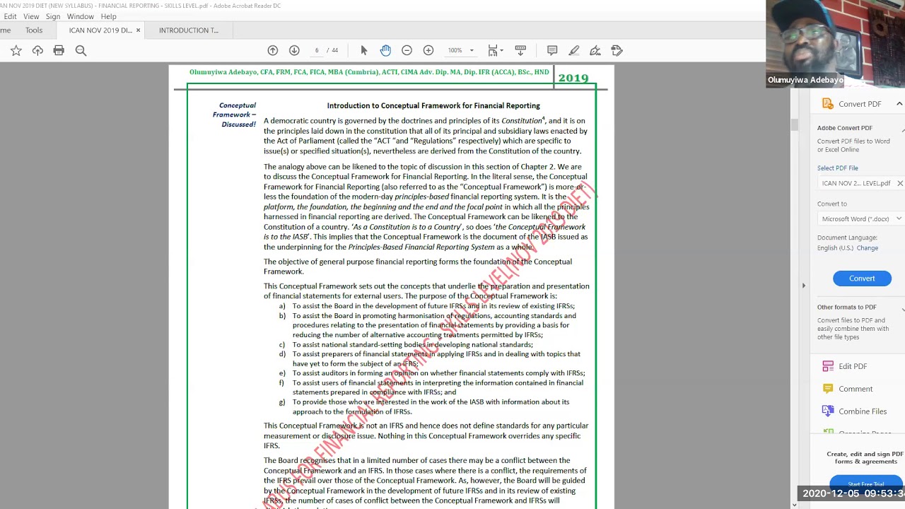 Conceptual Framework for Financial Reporting   A Document of the IASB