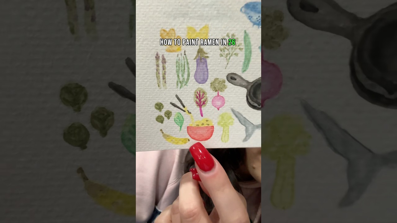 How to Paint Ramen in 26 Seconds Tutorial 🍝