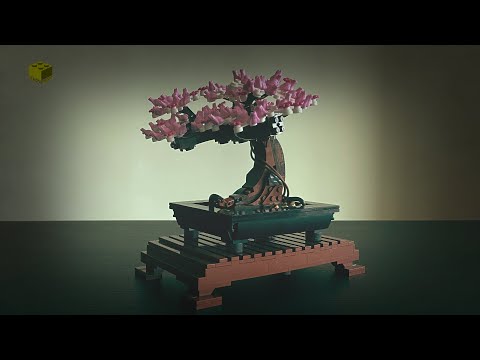 LEGO 10281 BONSAI TREE PINK BLOSSOMS SPEED BUILD - BRICK BRICKS