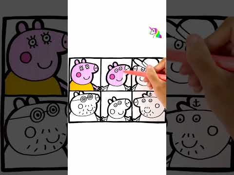 Peppa pig's happy family coloring pages #art #coloring #drawing #peppapig