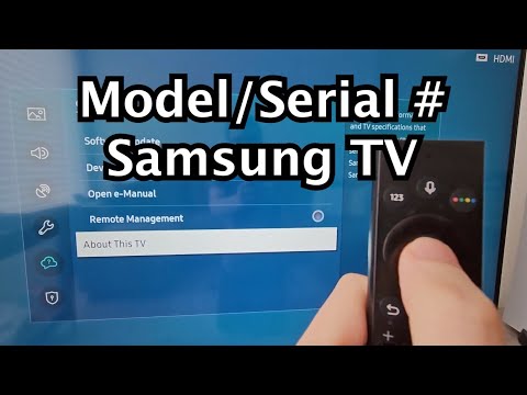 How to Find Model Number or Serial on Samsung Smart TV!