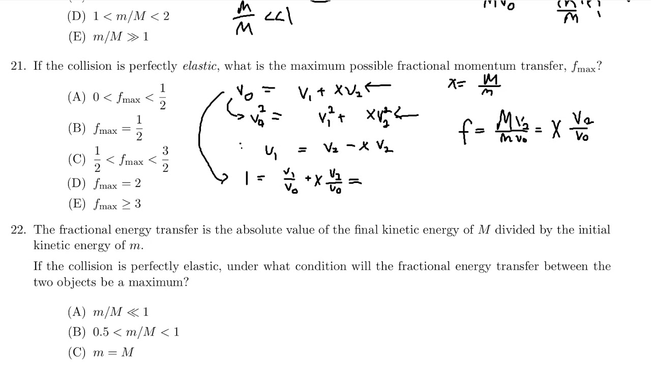 F = ma 2017, Problems 20-22: Colliding Particles
