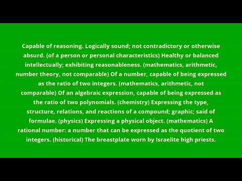 what is the meaning of rational