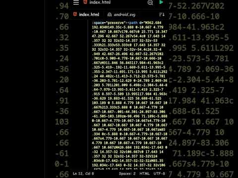 Android Svg logo / svg coding #css #svgcoding #shorts #youtubeshorts #androidsvg