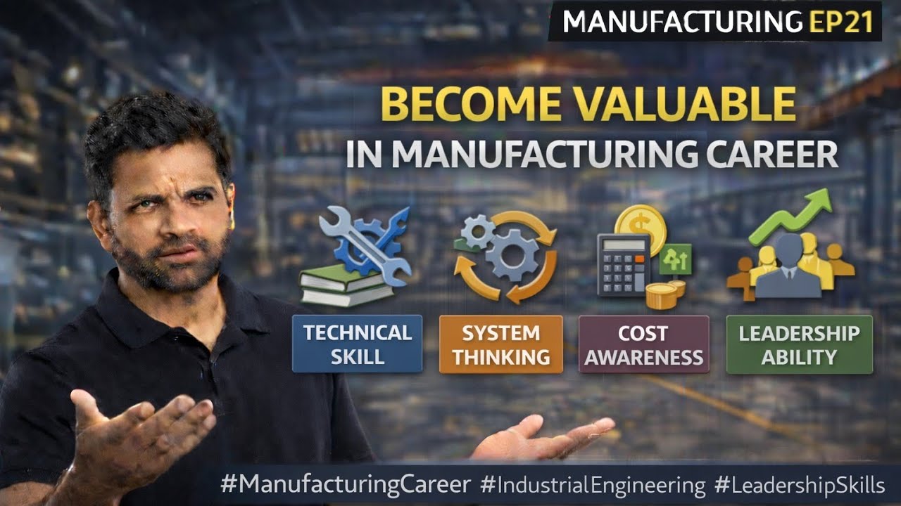 How to Become Valuable in Manufacturing Career | 4 Skills Every Engineer Must Learn