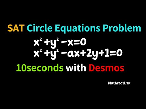 What is the value of a? #SAT#ACT#Geometry#circle equation #The Desmos graphing calculator