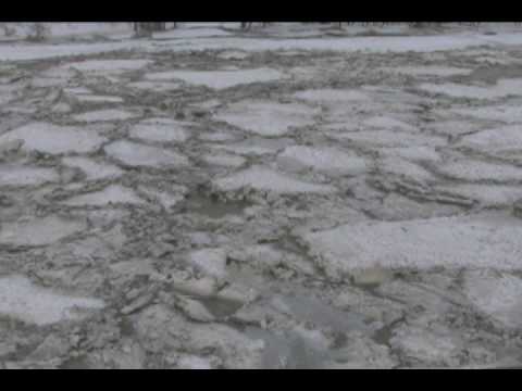 Aerial Video of Ice Jam in Bismarck, North Dakota 7