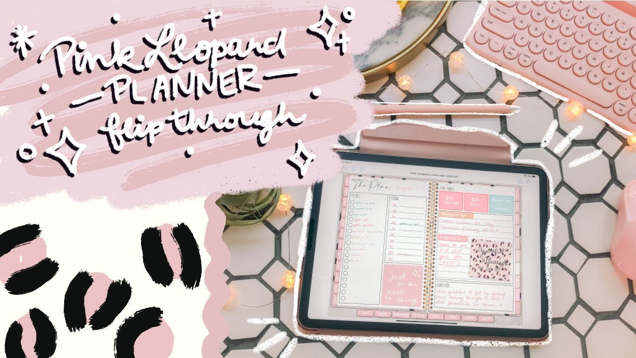 DIGITAL PLANNER TOUR ✨ Pink Leopard LANDSCAPE undated planner