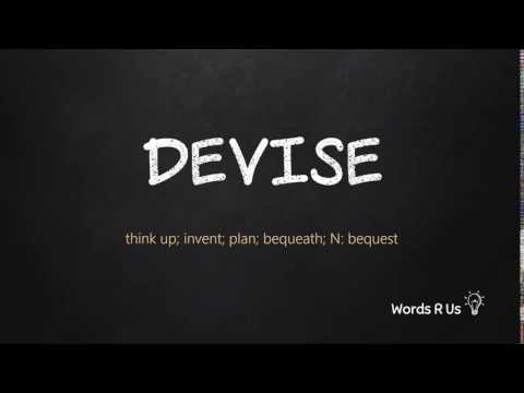 How to Pronounce DEVISE in American English