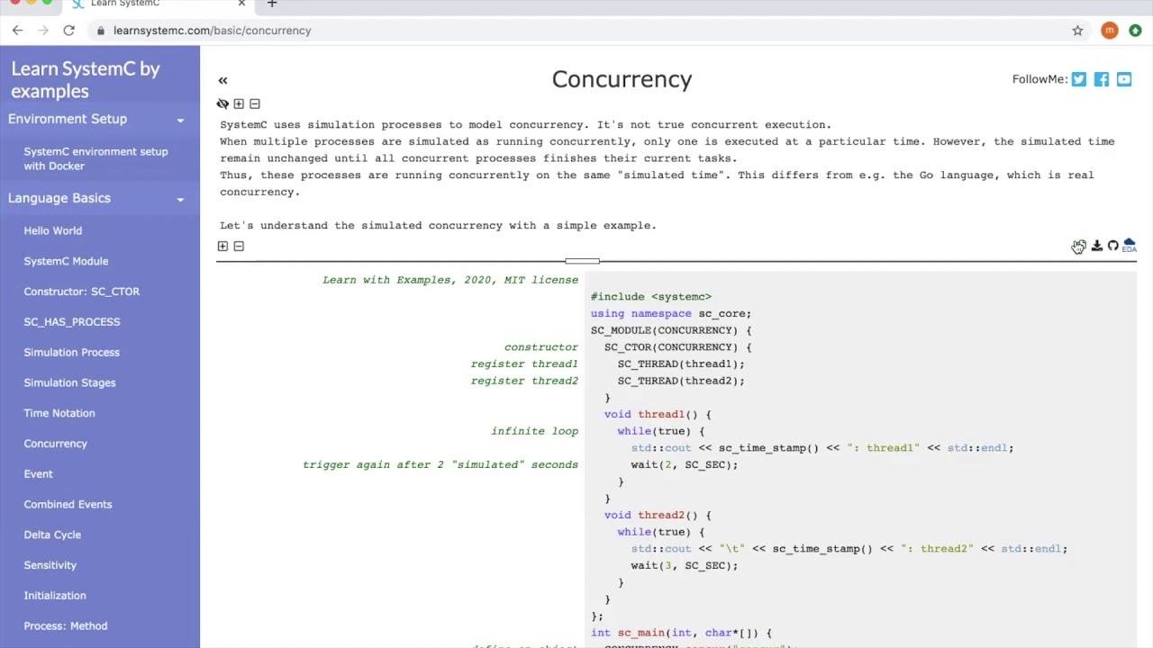 Learn SystemC: Concurrency