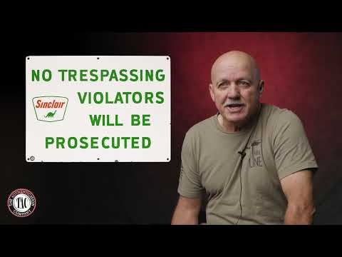 Sinclair Oil Antique "No Trespassing" Sign