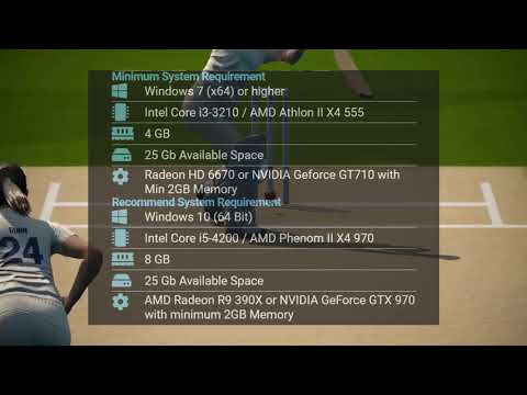 Cricket 19 pc system requirement