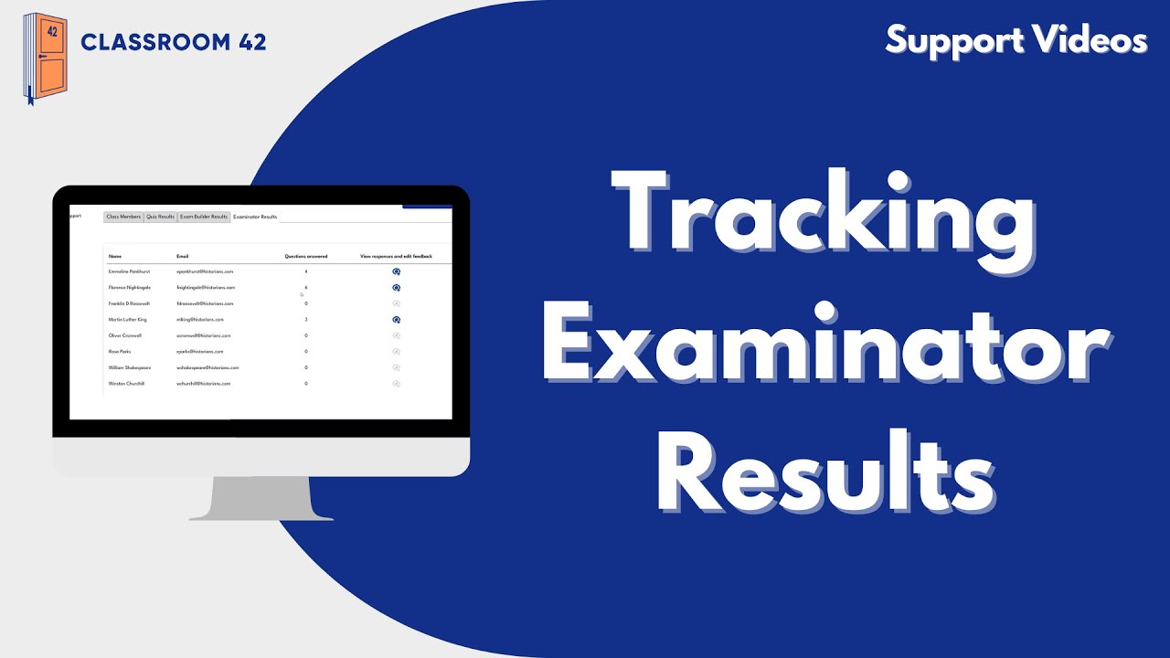 Tracking Examinator Results