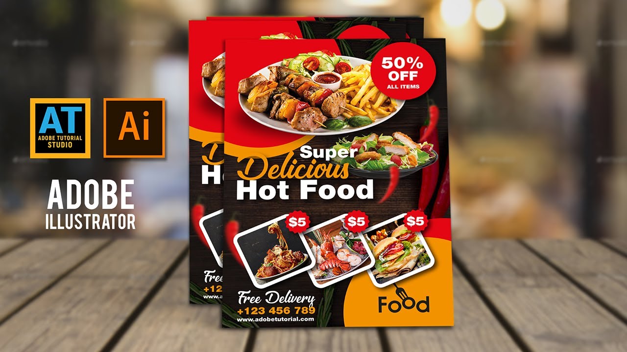 Create Restaurant Flyer Template in Adobe Illustrator | Adobe Tutorial