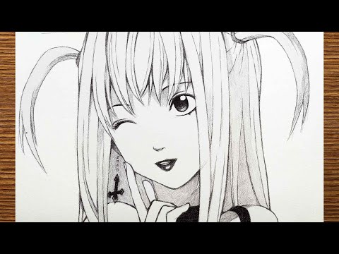How To Draw Misa Amane || Anime Girl Drawing – I'm Youtuber – Follow my ...