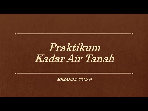 Kadar Air Tanah
